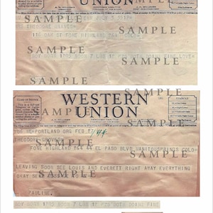 10 Vintage Western Union Telegrams - Mid 1940s - Rare Images - Instant ...