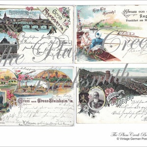 Vintage German Post Cards From 1898 - Digital Download - Junk Journal ...