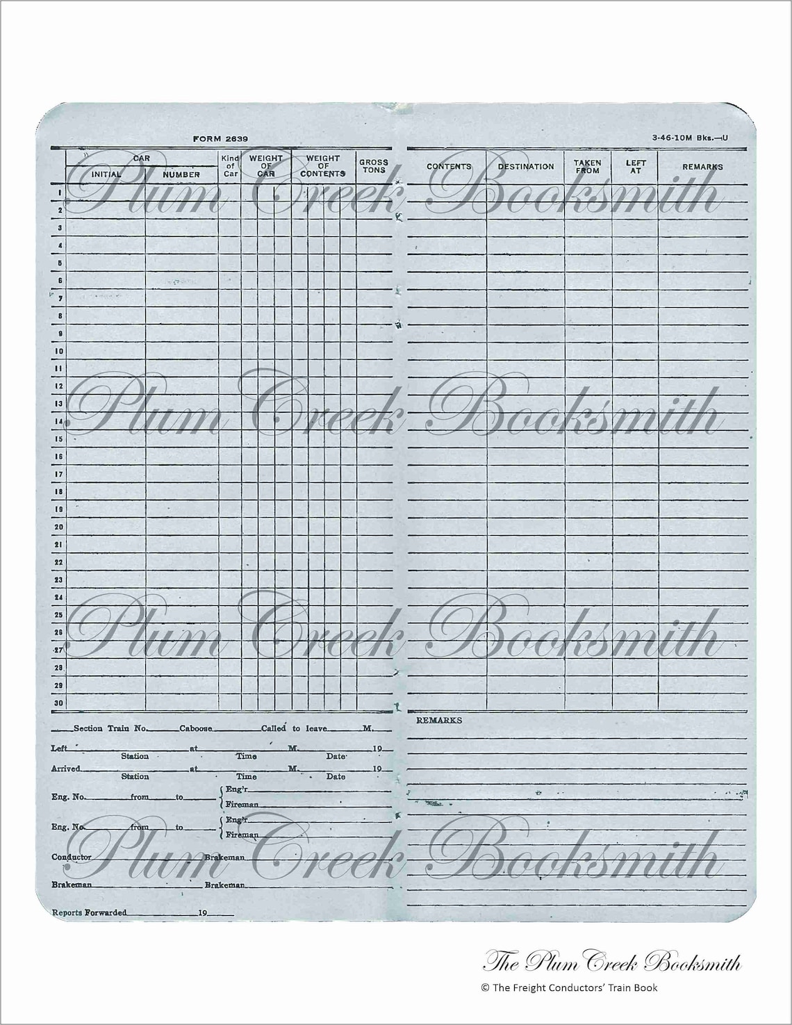 Freight Conductors' Train Book - Digital Kit for a Vintage Record ...