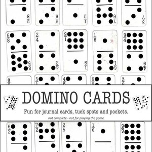 Domino Cards for Your Junk Journals, Collage Art - Instant Digital ...