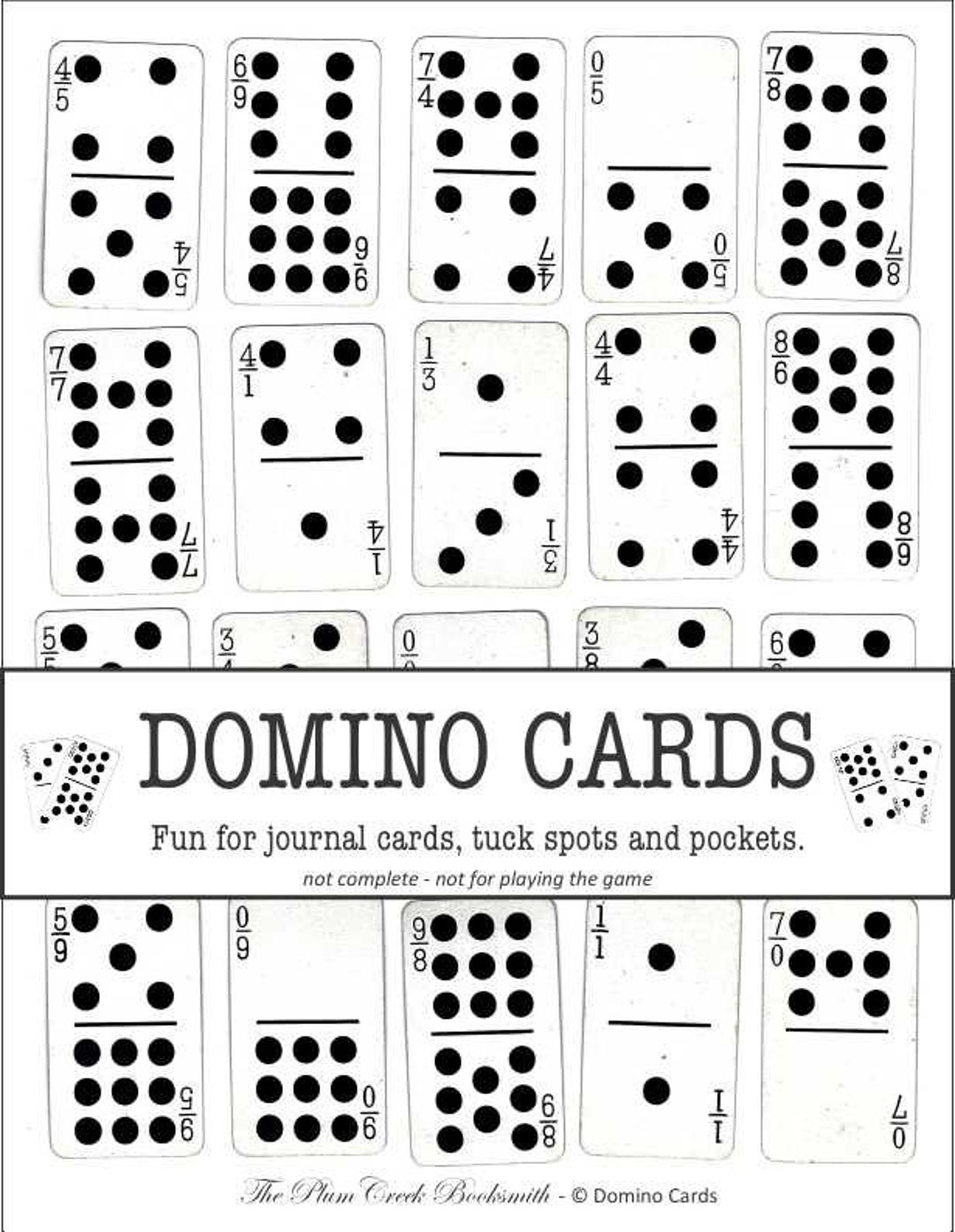 Domino Cards for Your Junk Journals, Collage Art - Instant Digital ...