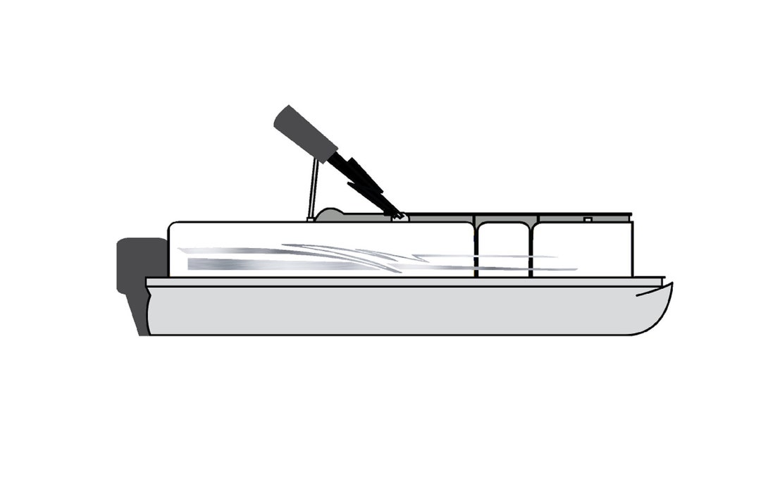 Pontoon Boat Decals 3M Marine Grade Vinyl Mirror Chrome Set Kit USA ...