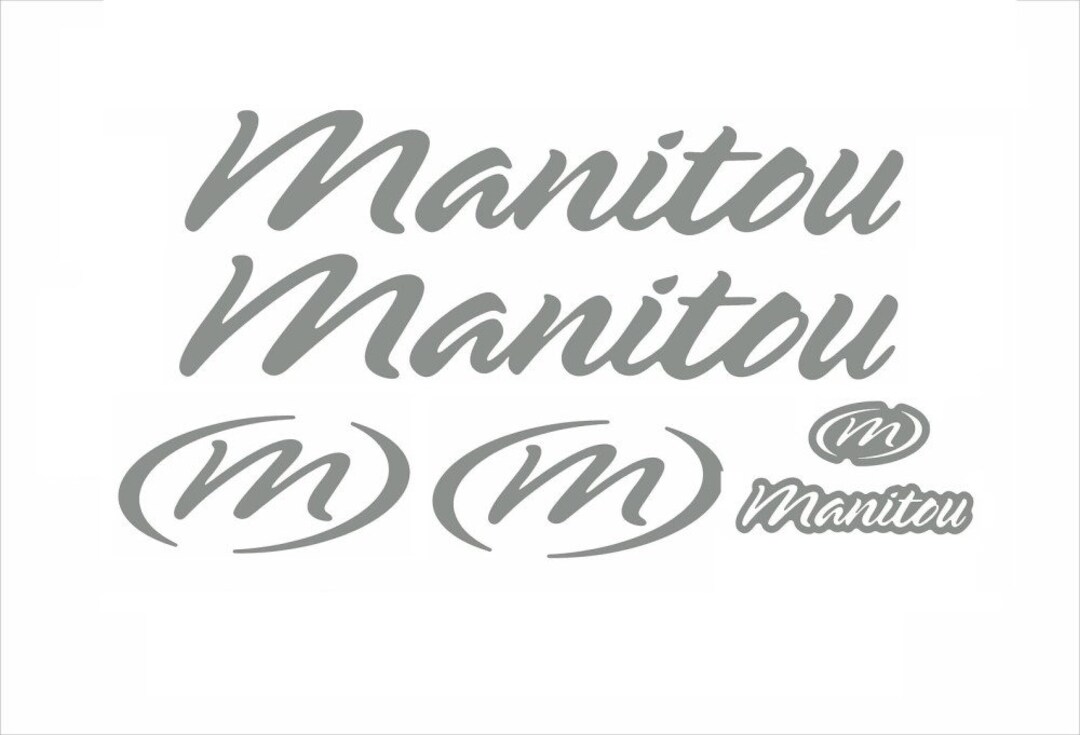 Manitou Boat Decal 3M Vinyl in Silver Marine Gloss Set Kit USA HIGH ...