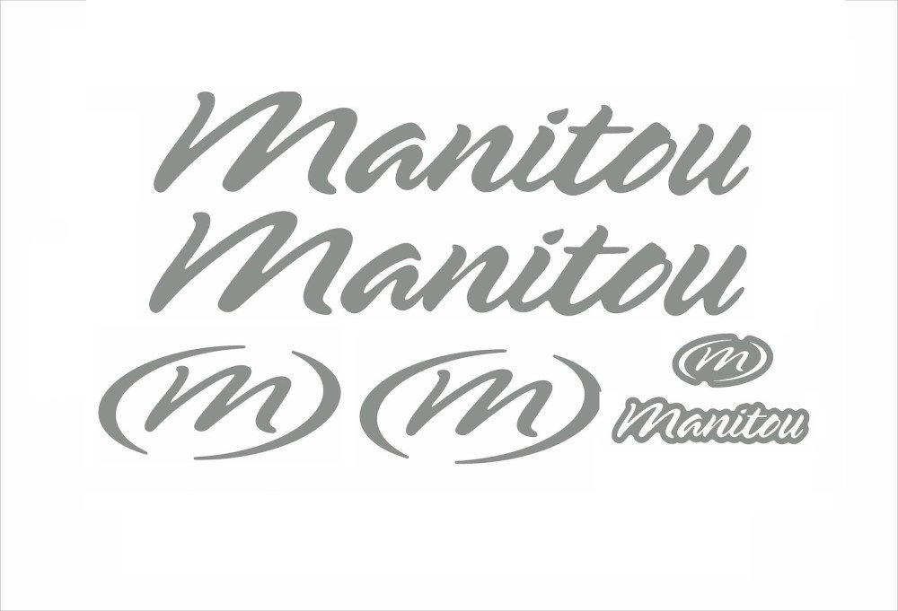 Manitou Boat Decal 3M Vinyl in Silver Marine Gloss Set Kit USA HIGH ...