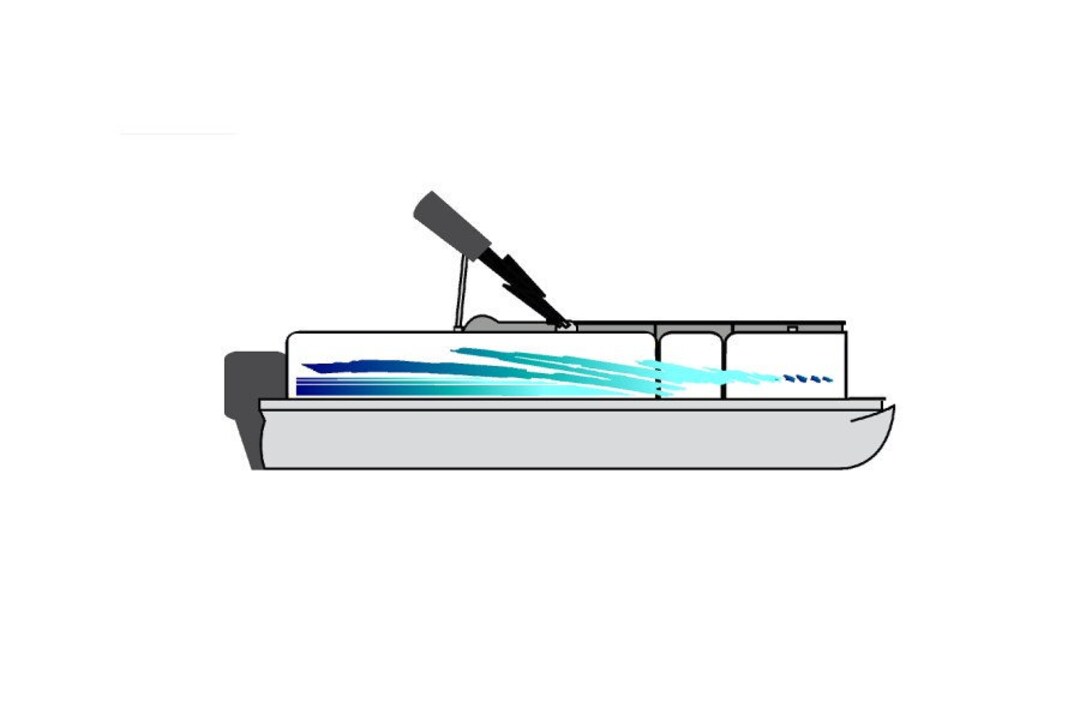 Pontoon Boat Decals 3M Marine Grade Vinyl Blue Fade Set Kit USA HIGH ...