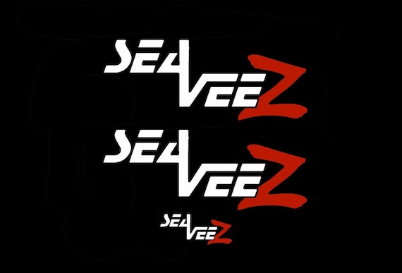 Sea Vee Z Boat Decal 3M Vinyl in White & Red Marine Gloss Set - Etsy