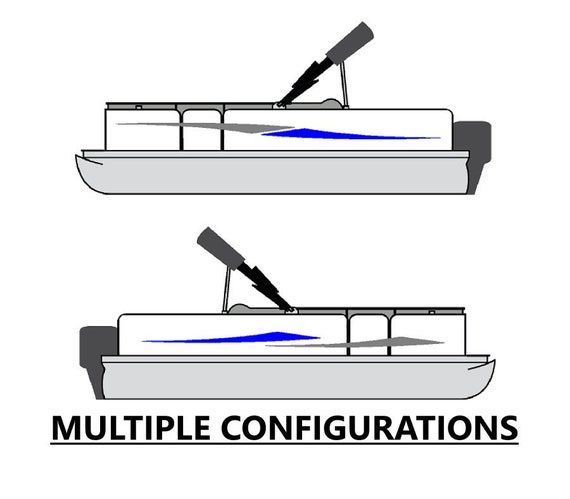Pontoon Boat Decals 3M Marine Grade Vinyl in Blue & Silver Set | Etsy