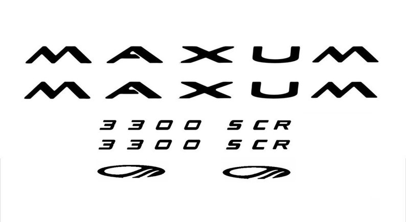 Maxum 3300 SCR Boat Decal 3M Vinyl in Black Marine Gloss Set Kit USA ...
