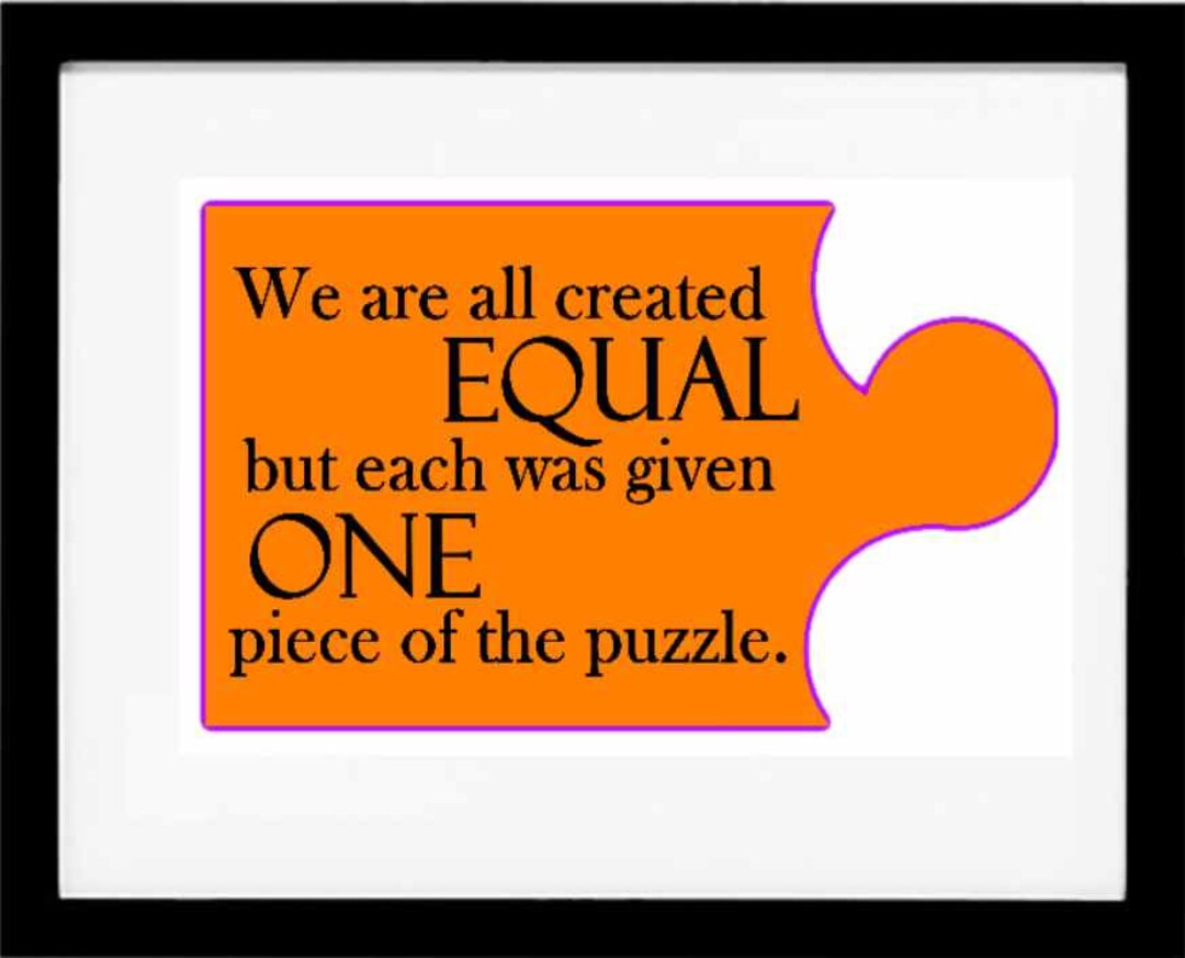 All Created Equal Puzzle Piece (download Only) - Etsy