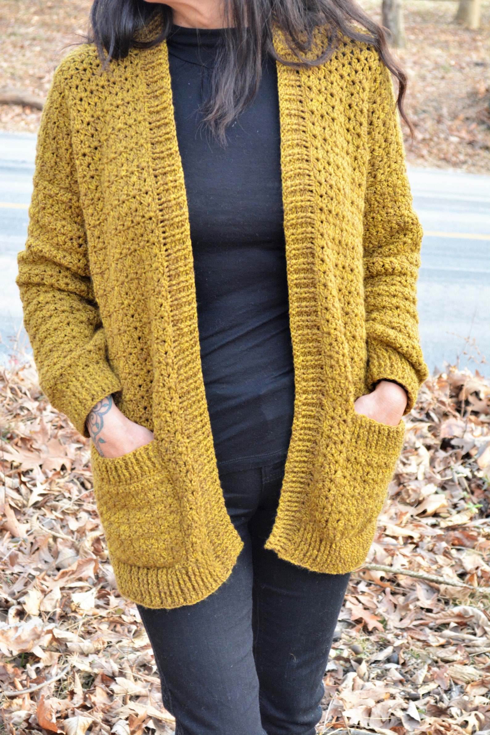 Mustard Cardigan Pattern, Crochet Cardigan, Crochet Pattern, Women ...