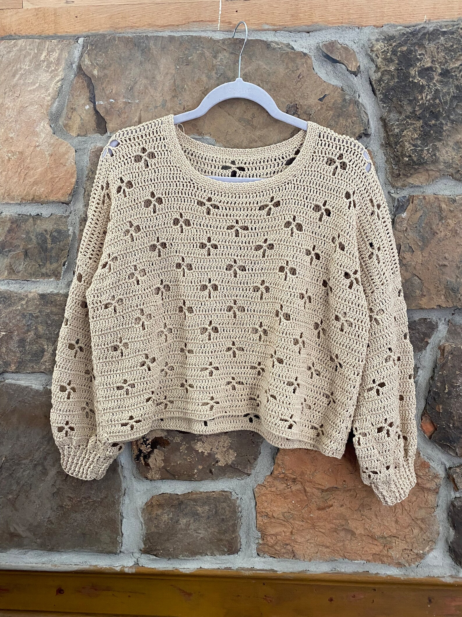 Lacy Blossom Crochet Sweater Pattern, Crochet Sweater Pattern, Crochet ...