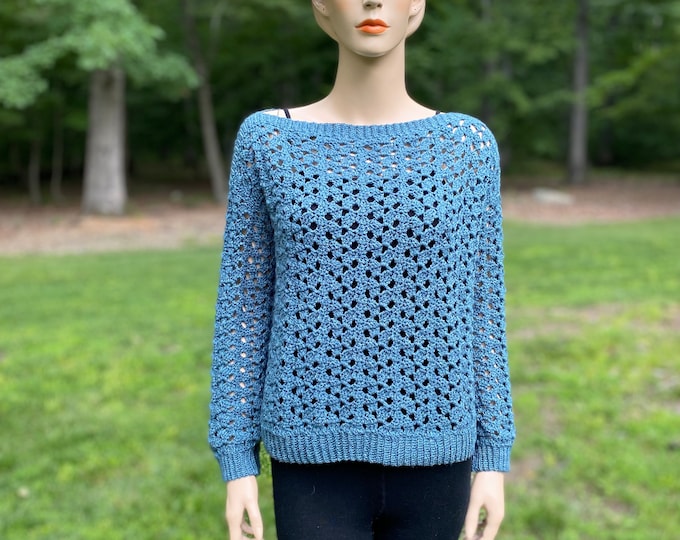 The Sea Glass Sweater, Crochet Pattern, Sweater Pattern. - Etsy
