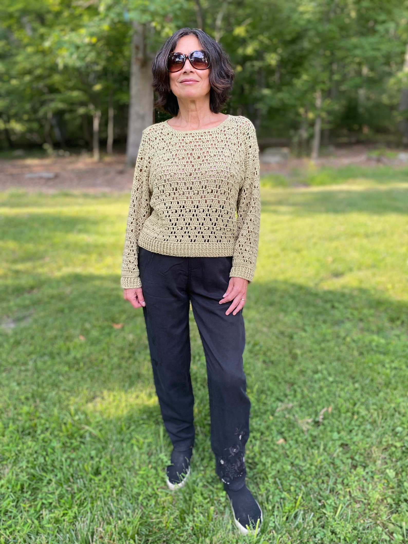 The Sage Sweater Pattern, Crochet Sweater, Crochet Pullover, Crochet ...