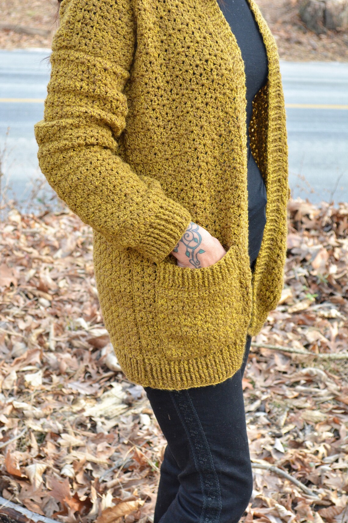 Mustard Cardigan Pattern, Crochet Cardigan, Crochet Pattern, Women ...