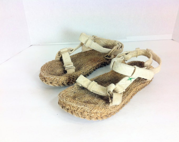 Hemp Hippie Sandals 8 - Natural Organic Flat Sandals 8 - Etsy