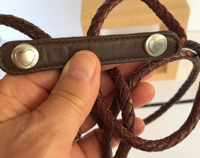Brighton Wallet Replacement Snap Strap, Brown Leather Braided Shoulder ...