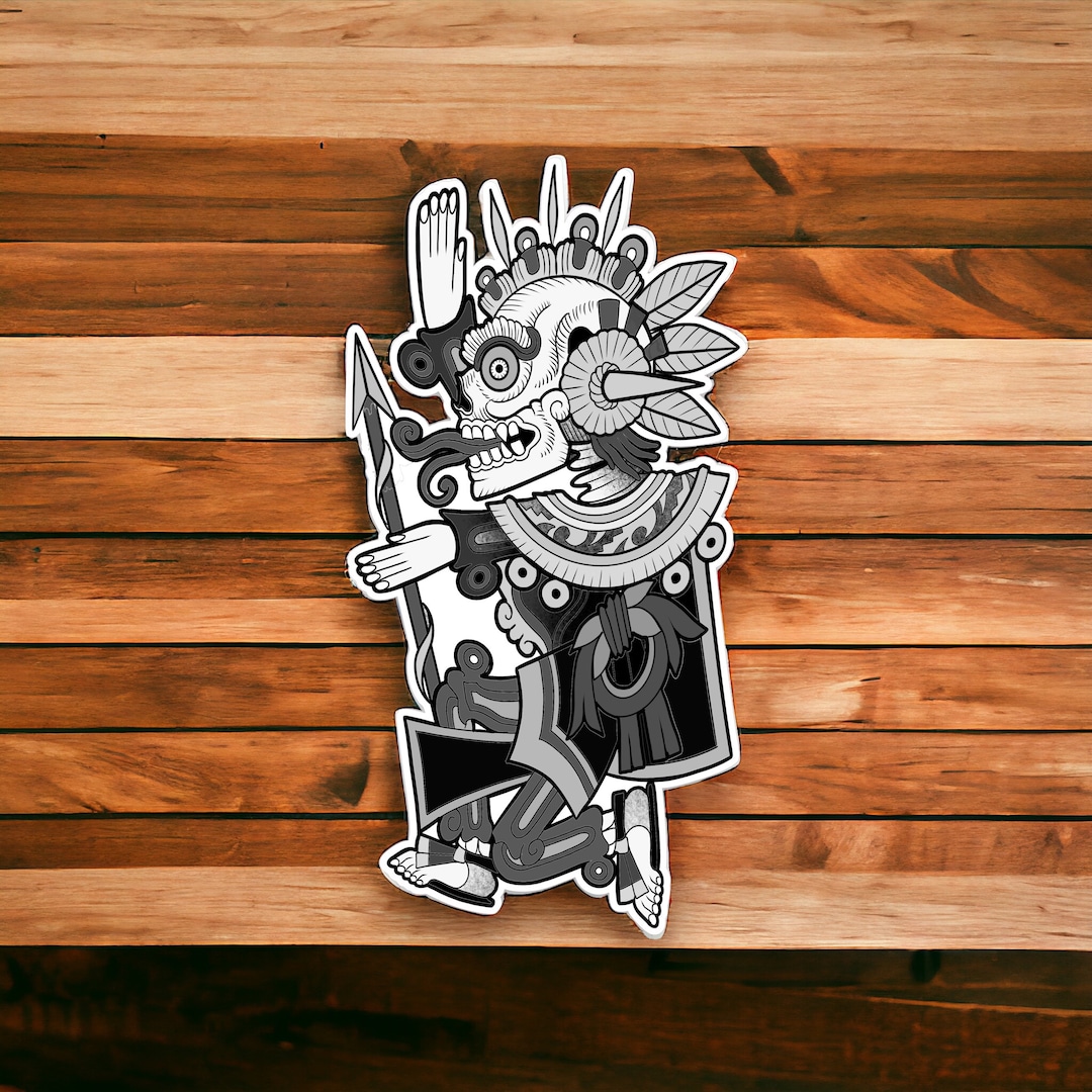 Aztec God of Death Tattoo Style Decal Sticker - Etsy
