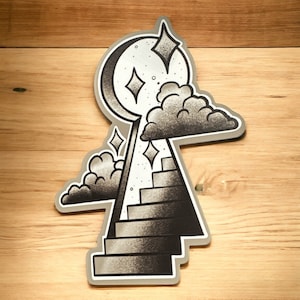 Portal Keyhole Tattoo Sticker Black an Grey - Etsy