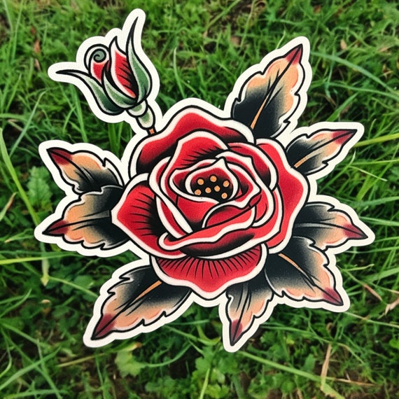 Vintage Rose Tattoo Designs Traditional Rose And Dagger Tattoo Design