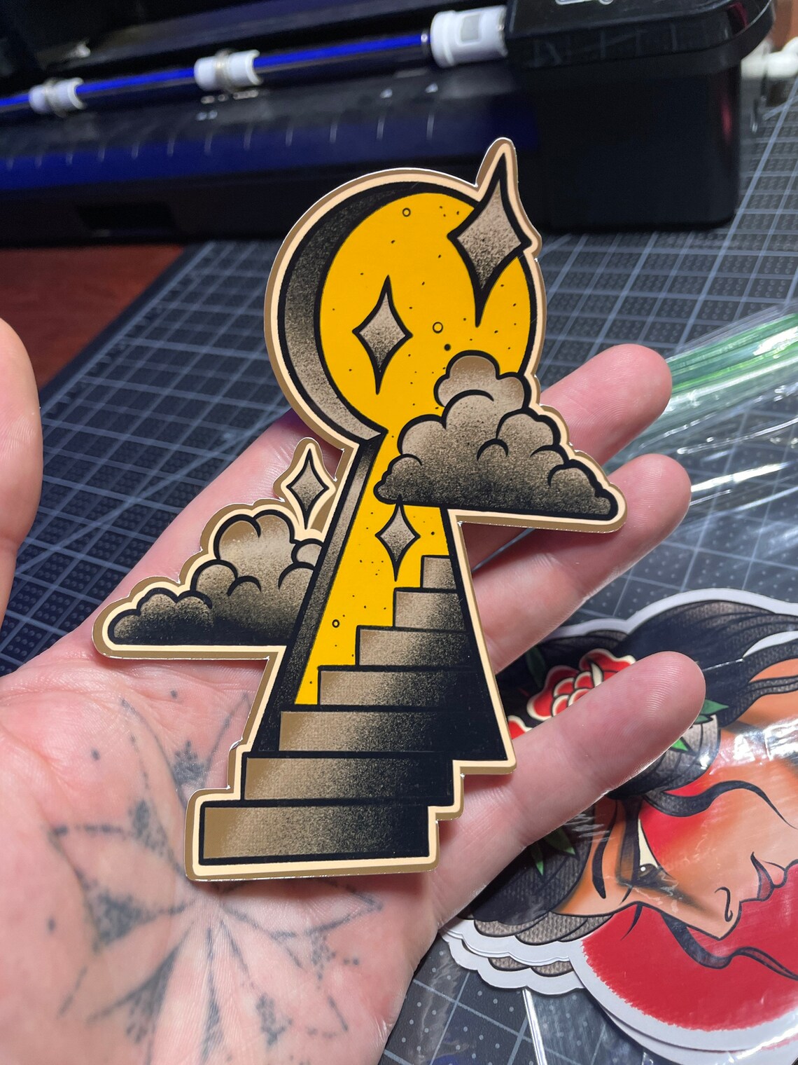 Portal Keyhole Tattoo Sticker - Etsy