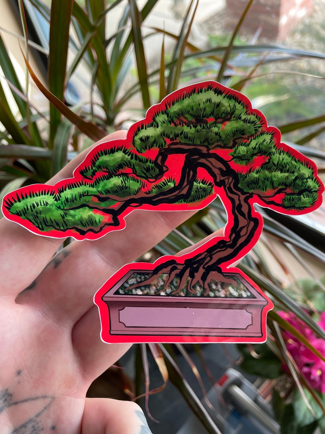 Bonsai Tree Sticker - Etsy