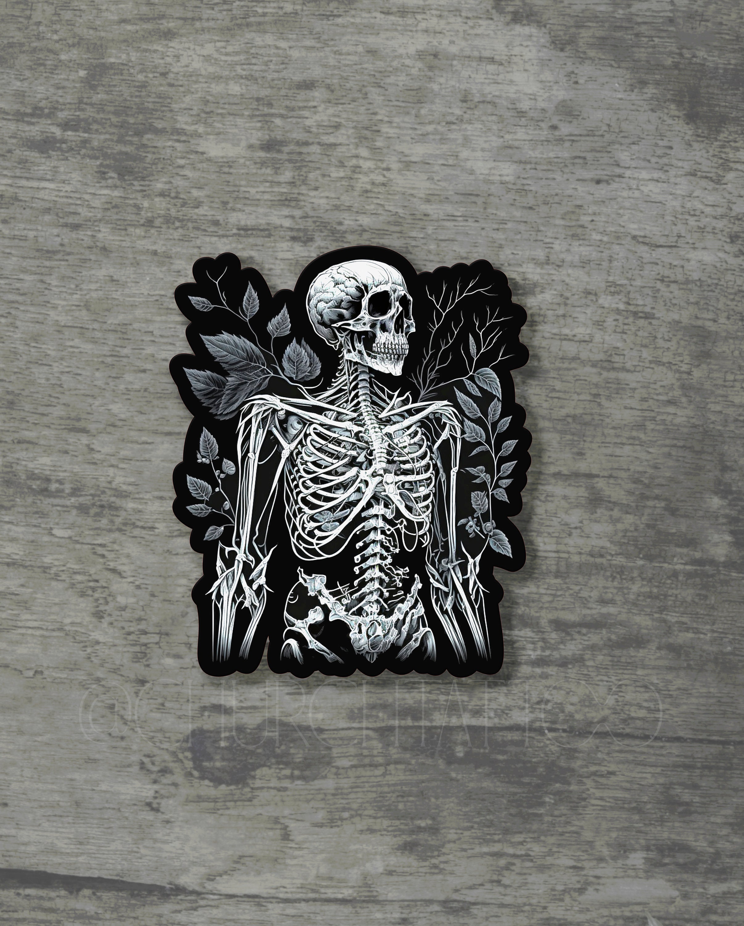 Skeleton STICKER Tattoo Style Spooky Gothic Decal - Etsy