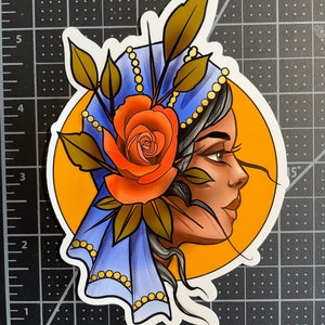 Gypsy Rose Tattoo Sticker - Etsy