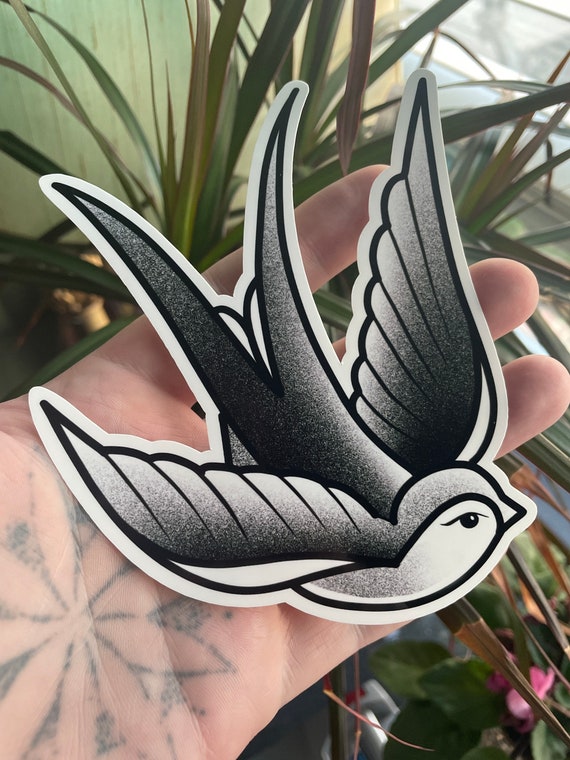 American Traditional Sparrow Tattoo