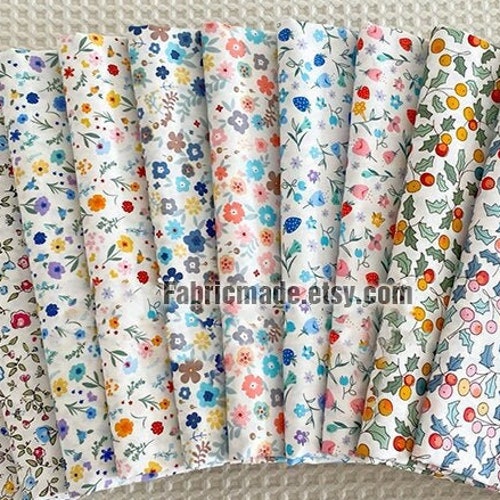 Roses Pink Tiny Floral Fabric 4 Vintage Roses Pink Etsy