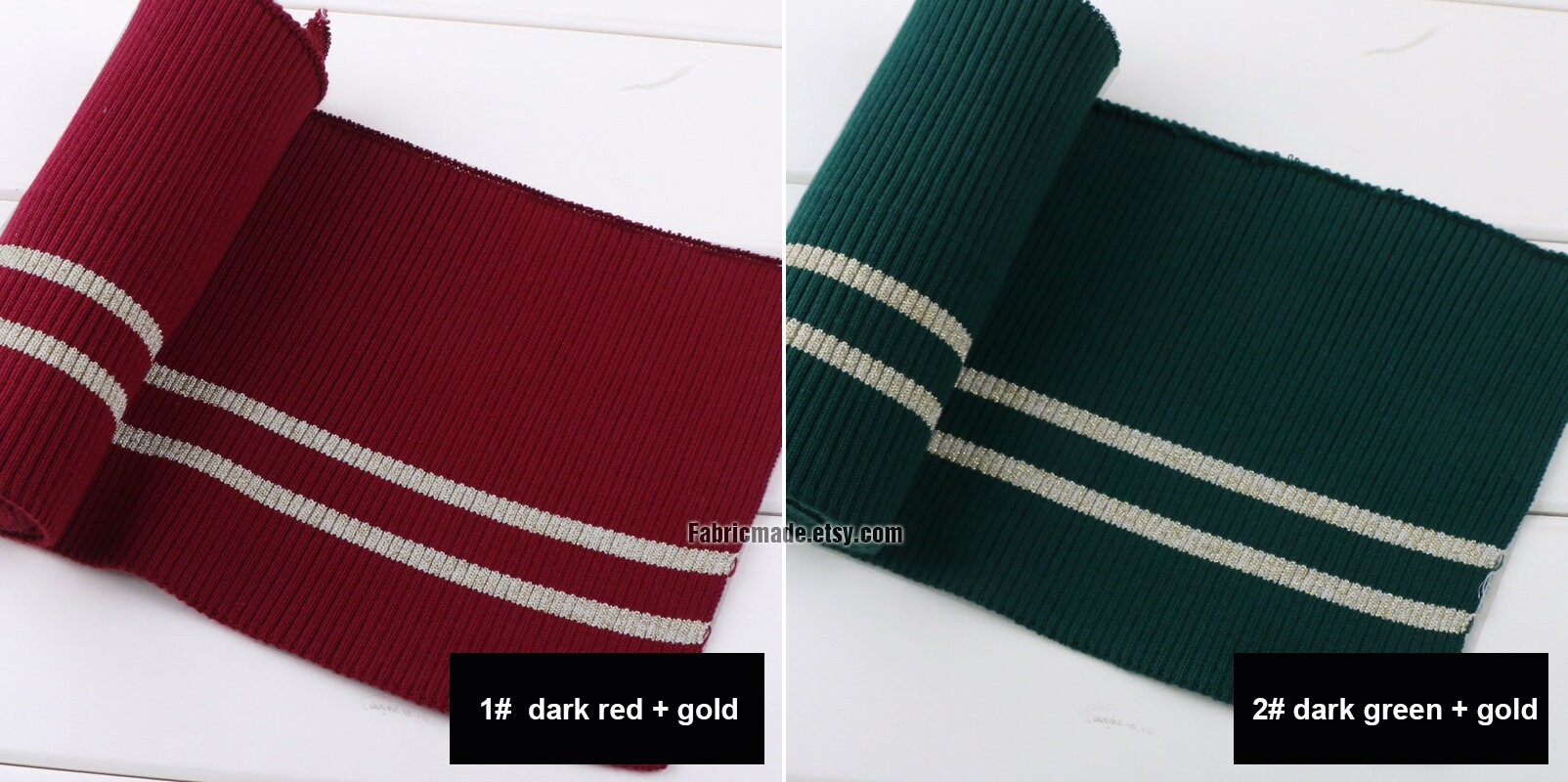 Heavy Gold Stripes Ribbing 15cm X 120cm Ribbing and Binding | Etsy
