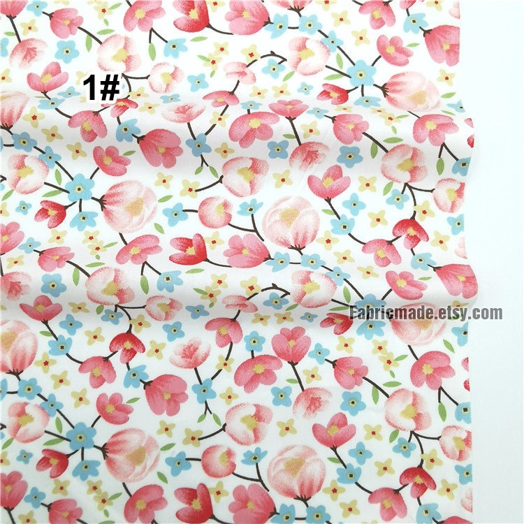 Watercolor Floral Cotton Fabric for Quilting Dress - 1/2 Yard - Etsy