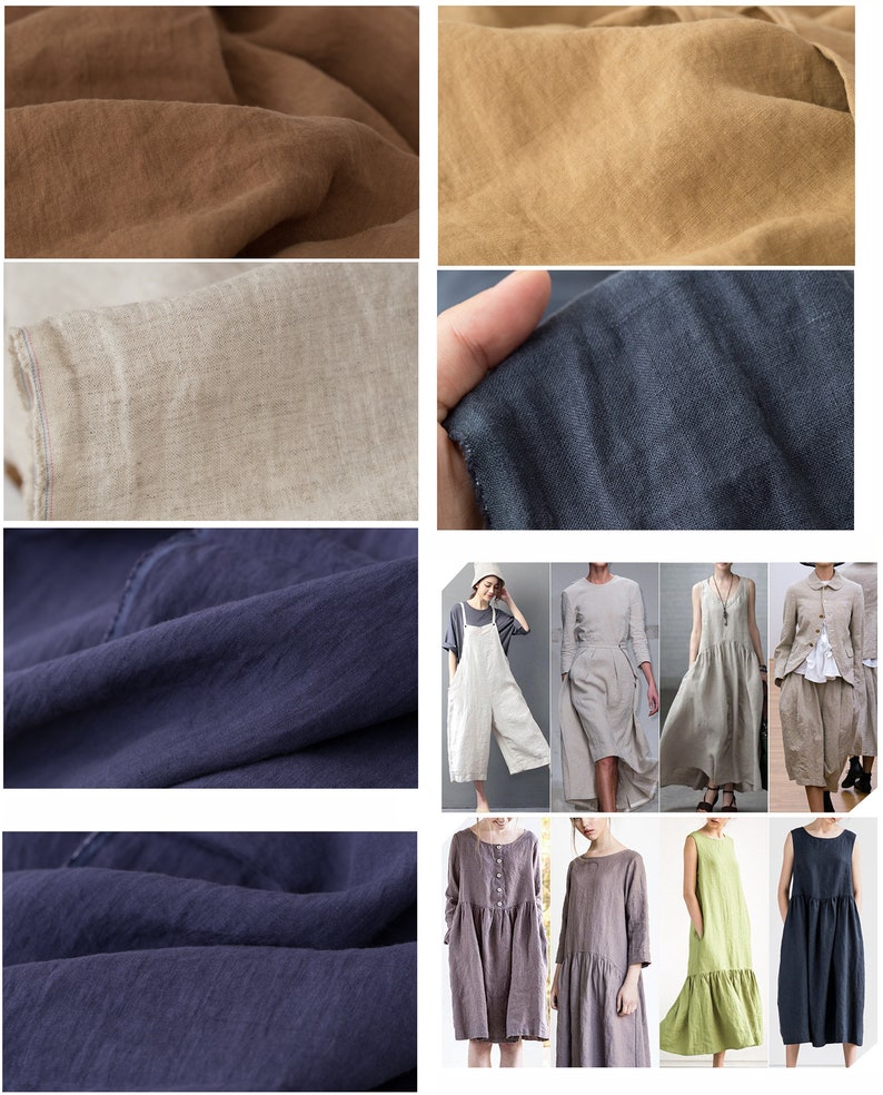 49 Colors 100% Linen Fabric Solid Softened Stonewashed Linen - Etsy