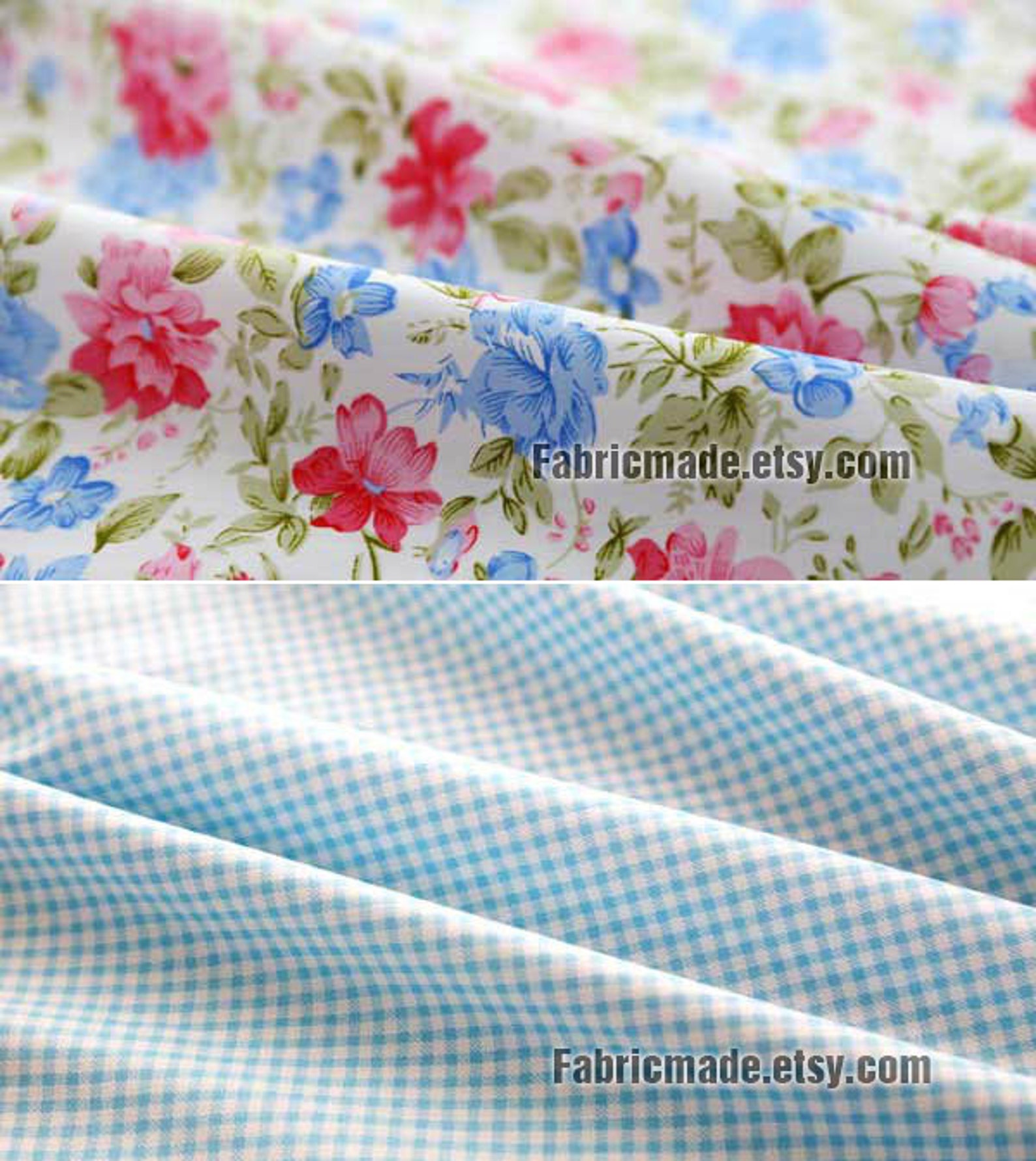 Fat Quarter Bundle / Light Blue Cotton Bundle Fabric / | Etsy