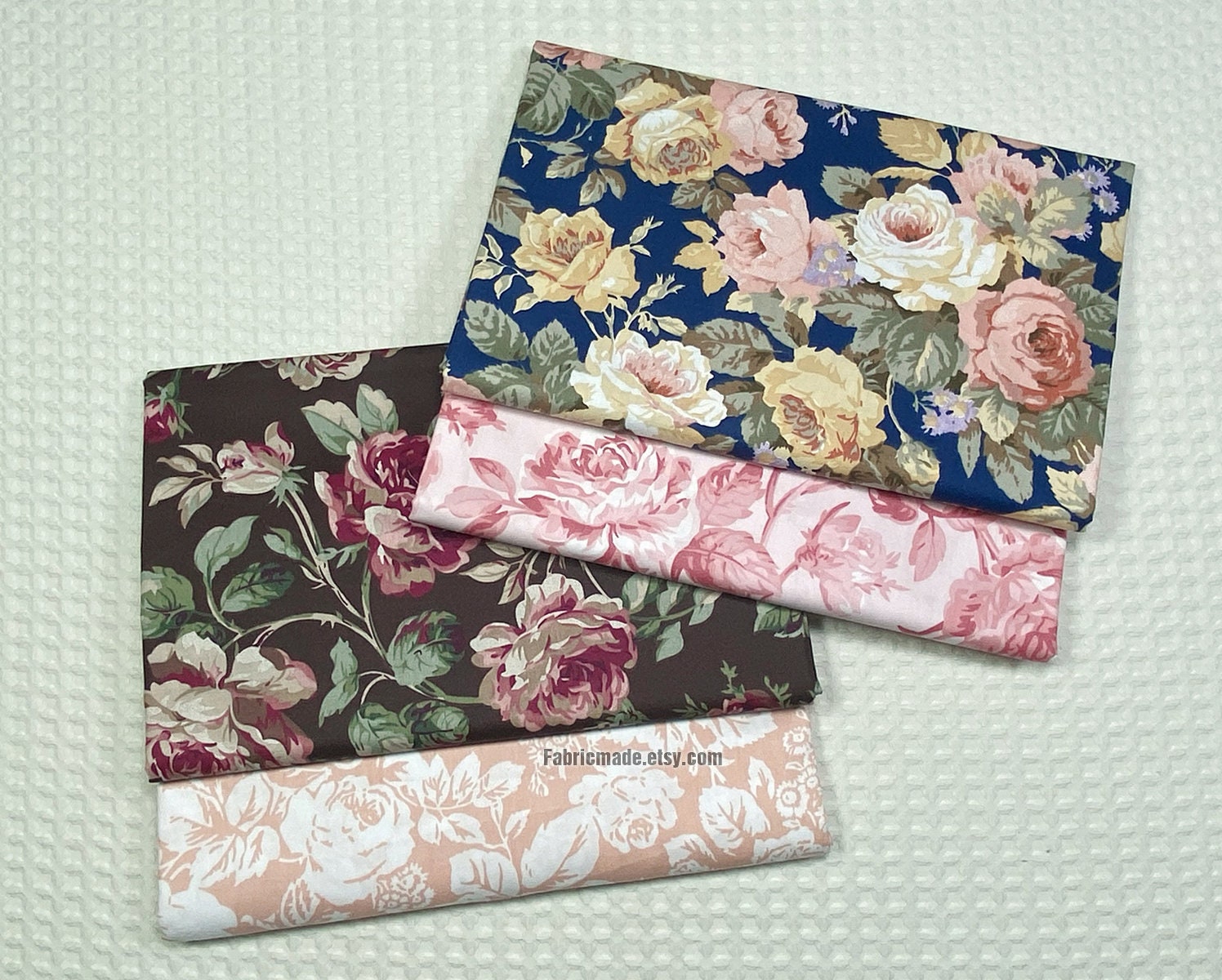 Pink Rose Fabric Roses Floral Cotton Shabby Chic Cotton - Etsy