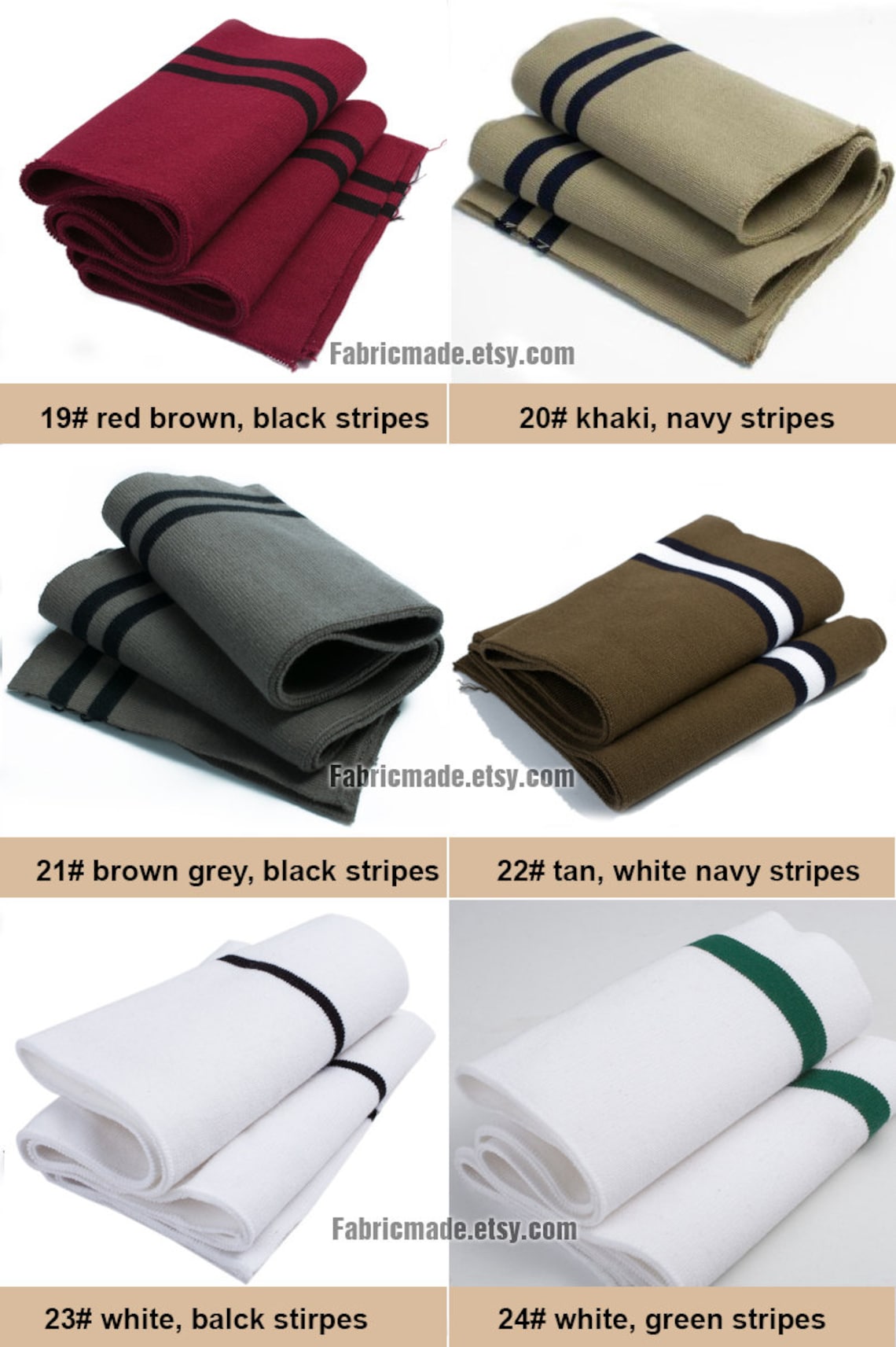 1X1 33 Colors Stripes Ribbing- 15cm X 80cm Ribbing and Binding Knit ...