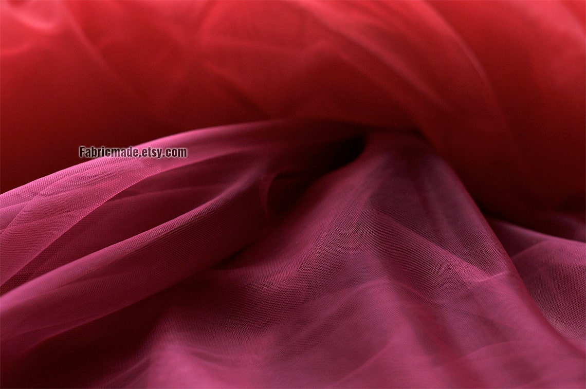 Super Transparent Red Burgundy Red Netting Fabric for Creative - Etsy
