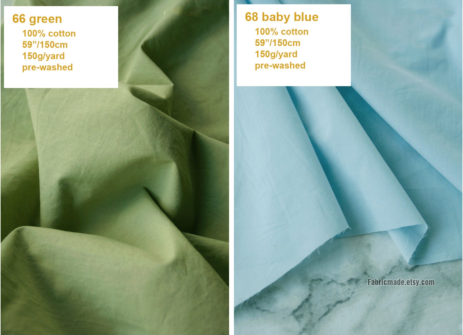 Pre-washed Morandi Colors Cotton Fabric 1/2 Yard | Etsy