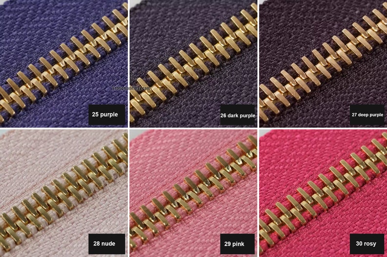 Gold Metal Teeth Zipper Tape – DIY Sewing Accessories, 40 Colors - Etsy