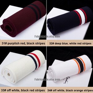30 Colors Stripes Ribbing- 15cm X 80cm Ribbing and Binding Knit Fabric ...