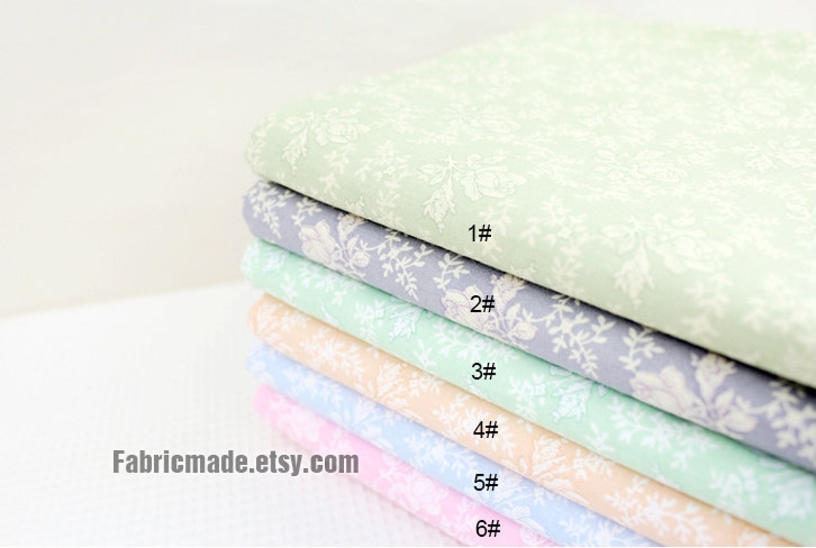 Pastel Flower Cotton Fabric Classic White Antique Roses In | Etsy