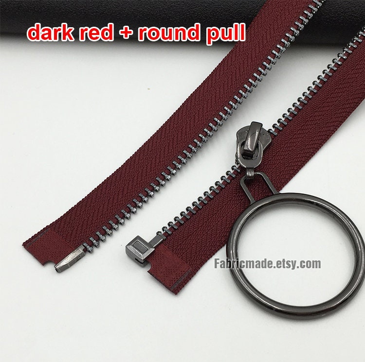 Gunmetal Teeth Zippers, White Black Purplish Redpmetal Zippers for ...