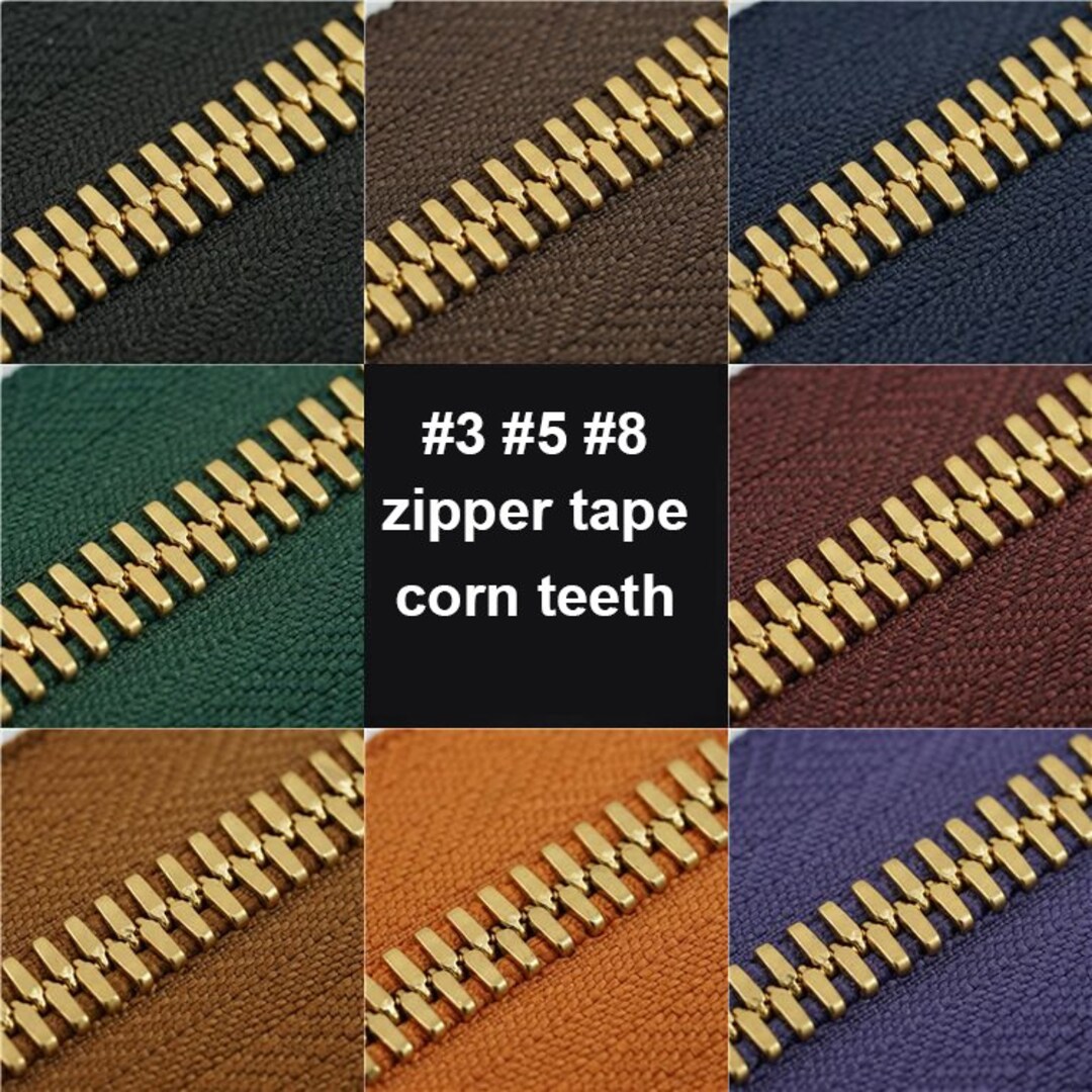 16 Colors No. 3 5 8 Luxury Metal Two Way DIY Zipper Tape by the Yard ...