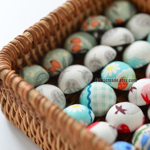 Handmade Floral Fabric Buttons Set of 10 Cloth Buttons, 20mm Fabric ...