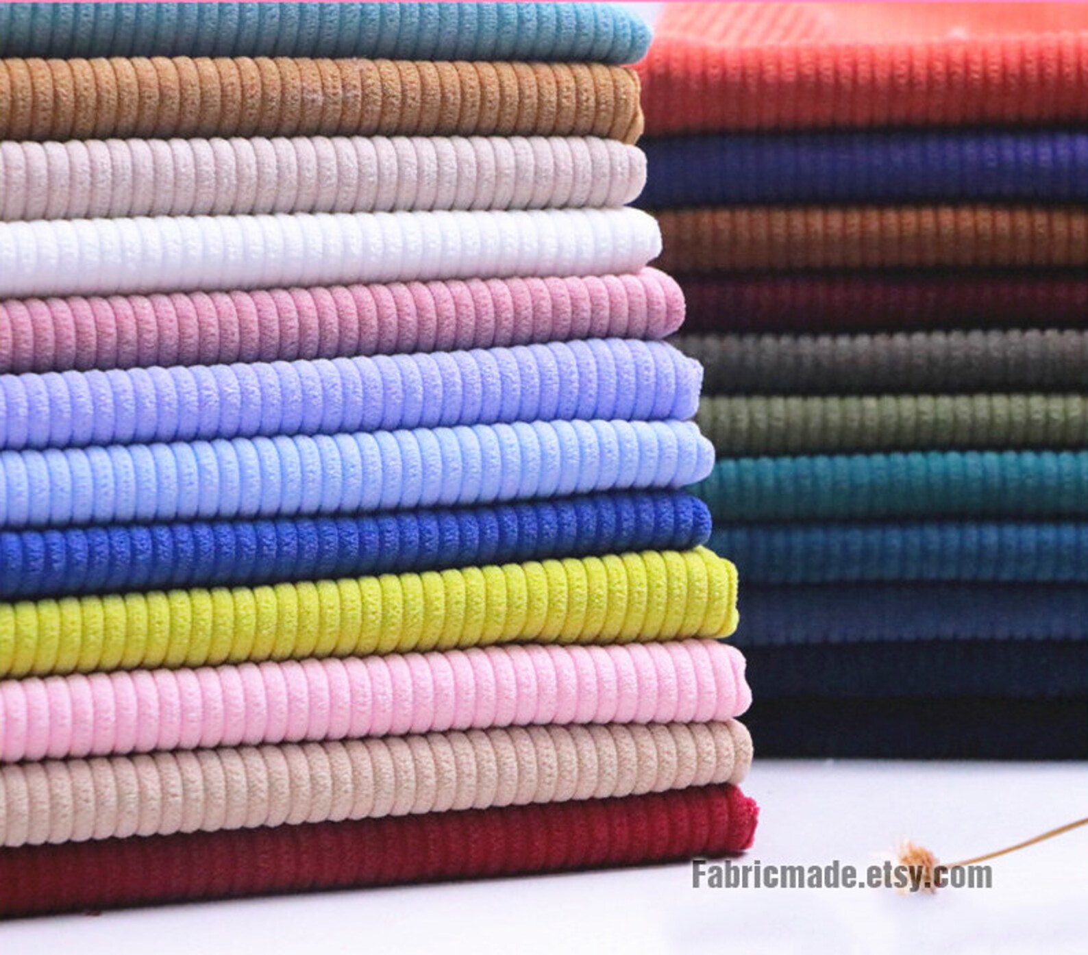 27 Colors Corduroy Fabric Solid Polyester Corduroy Fabric - Etsy