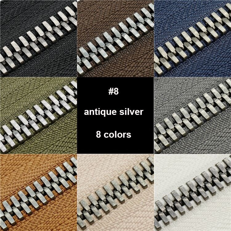 No. 3 5 8 Gunmetal Antique Silver Metal DIY Zipper Tape by the | Etsy
