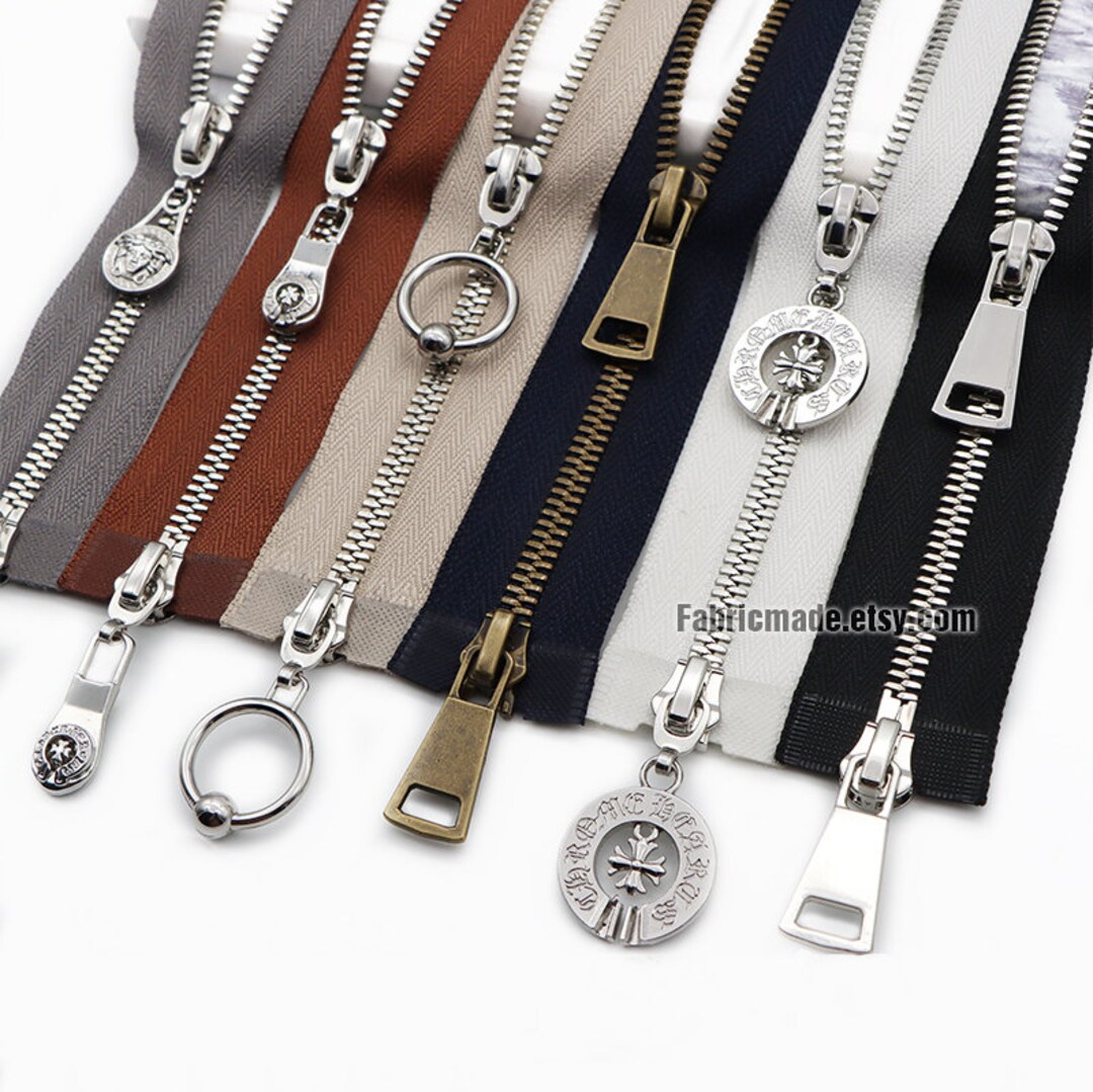 Luxury Silver Bronze Gunmetal Teeth Zippers, Two Ways Metal Zippers for ...