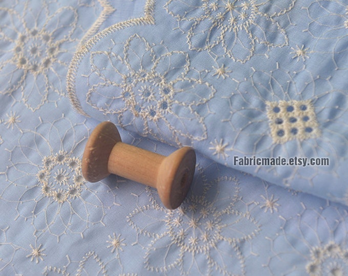 Fabricmade Cotton Linen fabric Silk Lace Trim by fabricmade