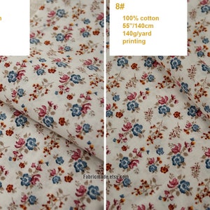 Shabby Chic Cotton Fabric Flower Cotton- 1/2 Yard - Etsy