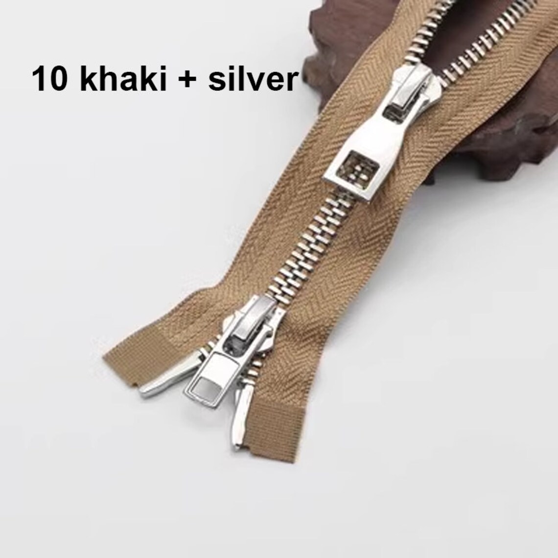 Brass #8 Teeth Zipper, Heavy Duty 2-way Separating, Gold Silver ...