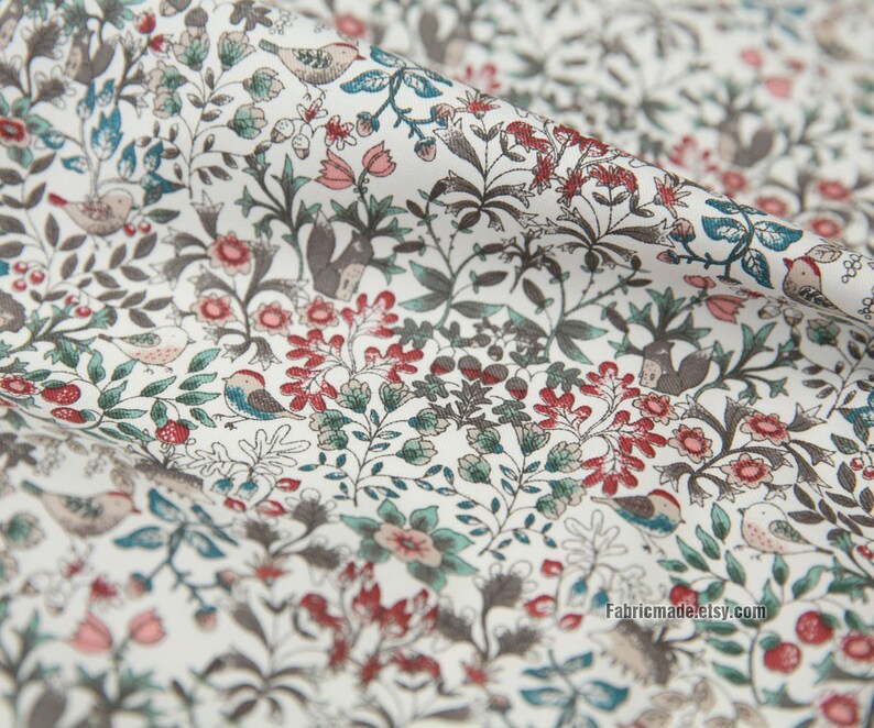 Japanese Floral Fabric Cotton Fabric Shabby Chic Flower Etsy